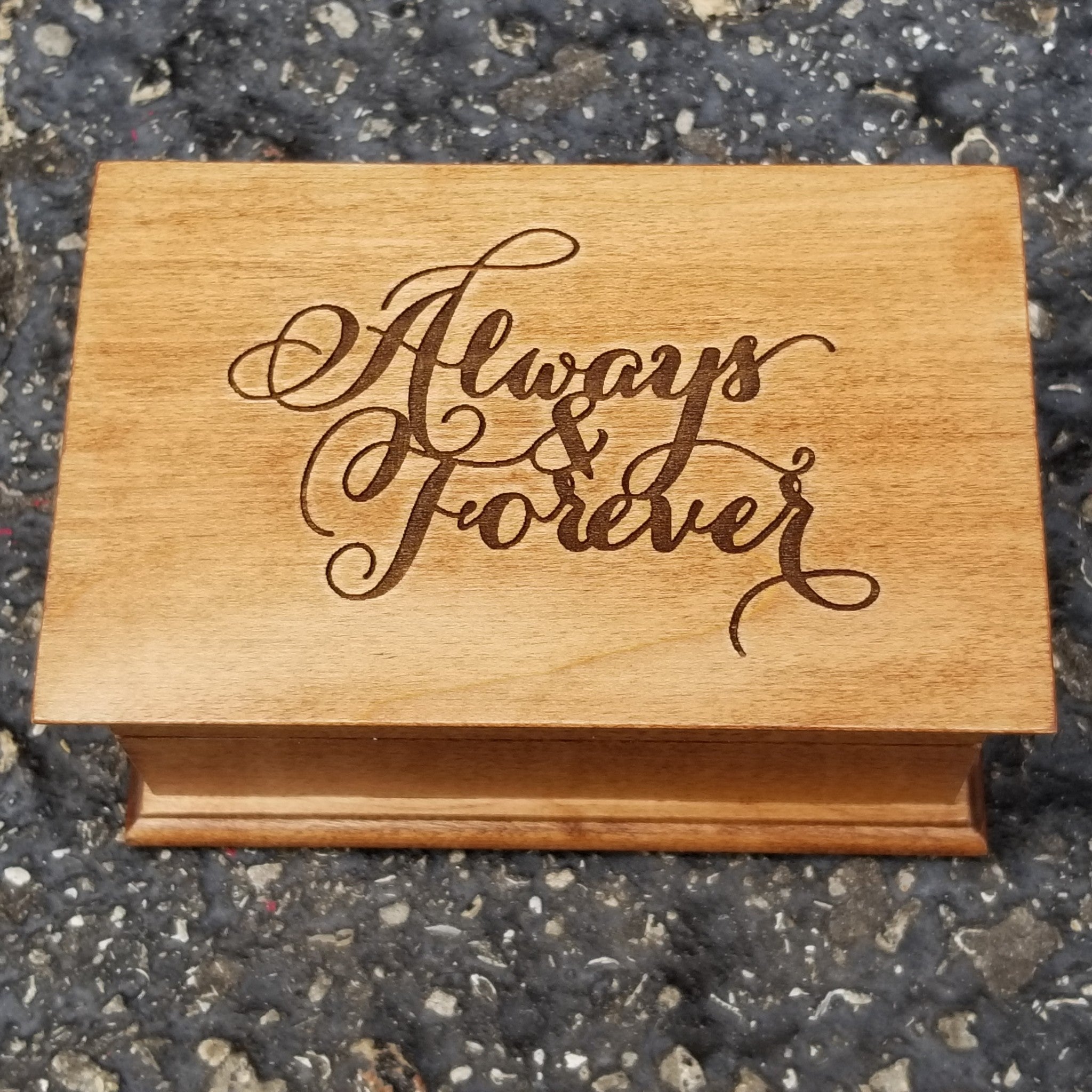 Jewelry Box with music of your choice Always and Forever engraved on t ...